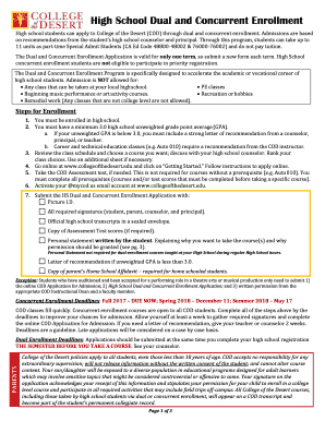 Fillable Online High School Dual and Concurrent Enrollment Fax Email Print - pdfFiller