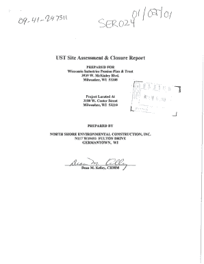 Fillable Online UST Site Assessment & Closure Report Fax Email Print ...