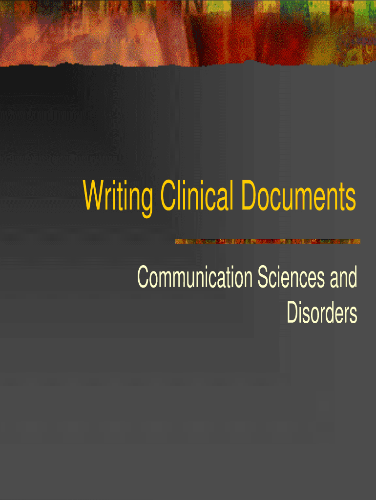 Fillable Online Writing Clinical Documents Fax Email Print - pdfFiller