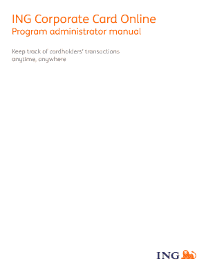 Fillable Online ING Corporate Card Online Fax Email Print - pdfFiller