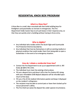 Fillable Online What is a Knox Box Fax Email Print - pdfFiller