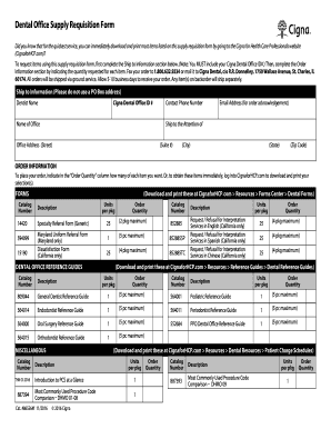 Fillable Online Dental Office Supply Requisition Form Fax Email Print - pdfFiller