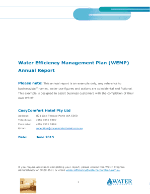 Fillable Online Water Efficiency Management Plan (WEMP) Fax Email Print ...