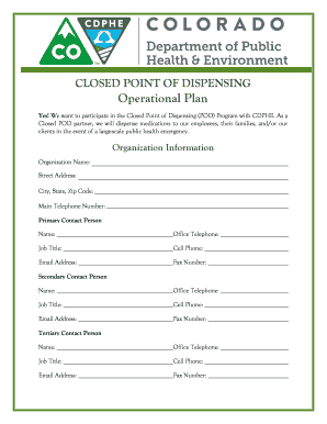 Fillable Online CLOSED POINT OF DISPENSING Fax Email Print - pdfFiller