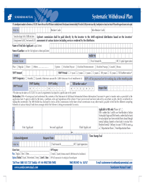 Fillable Online Systematic Withdrawal Plan Fax Email Print - pdfFiller