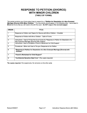 Fillable Online RESPONSE TO PETITION AND PAPERS Fax Email Print - pdfFiller