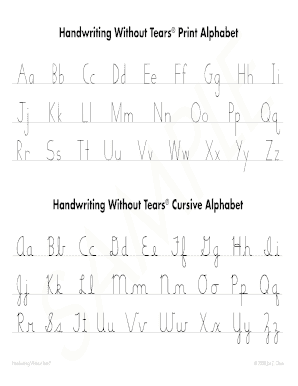 Fillable Online Handwriting Without Tears Print Alphabet Fax Email ...