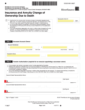 Fillable Online Insurance and Annuity Change of Fax Email Print - pdfFiller