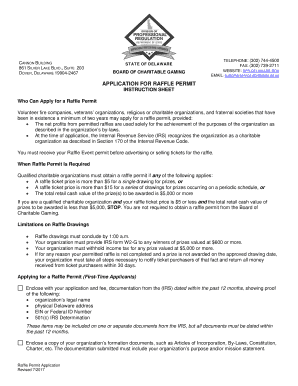 Fillable Online APPLICATION FOR RAFFLE PERMIT Fax Email Print - pdfFiller