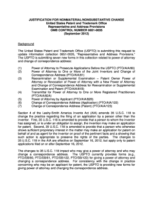 Fillable Online JUSTIFICATION FOR NONMATERIAL/NONSUBSTANTIVE CHANGE Fax ...