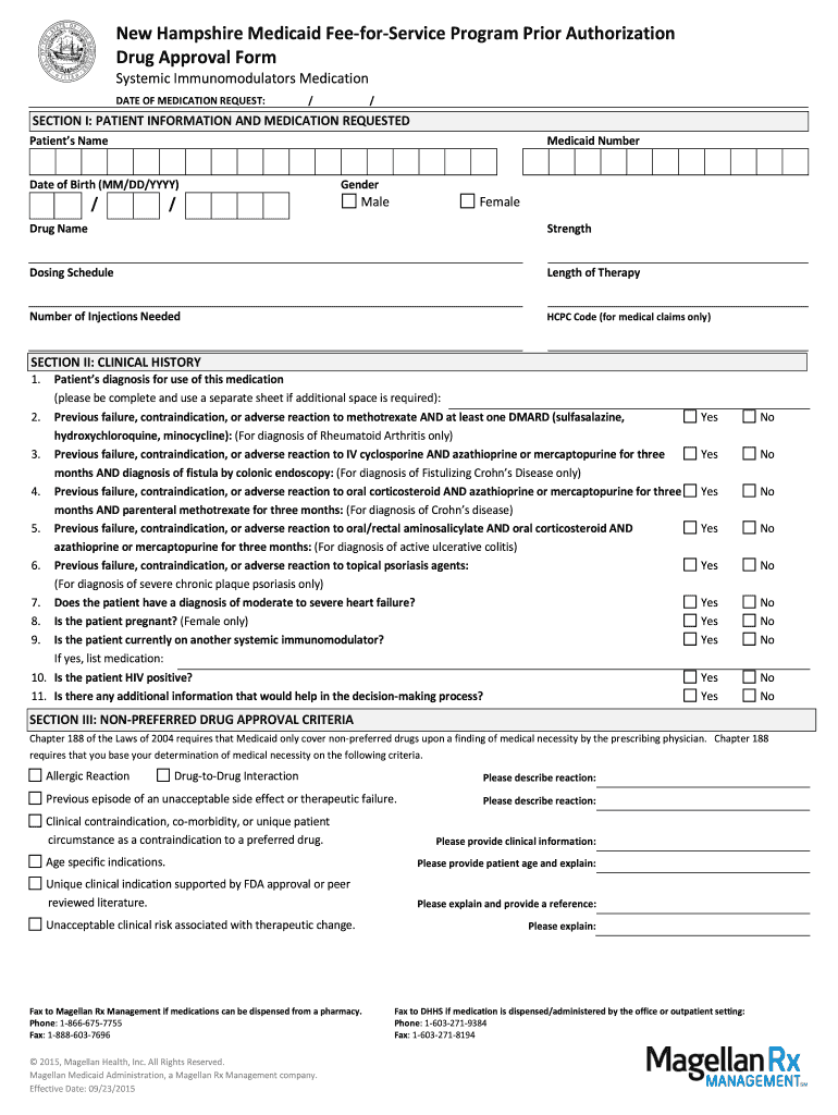 Fillable Online Systemic Immunomodulators Medication Fax Email Print ...