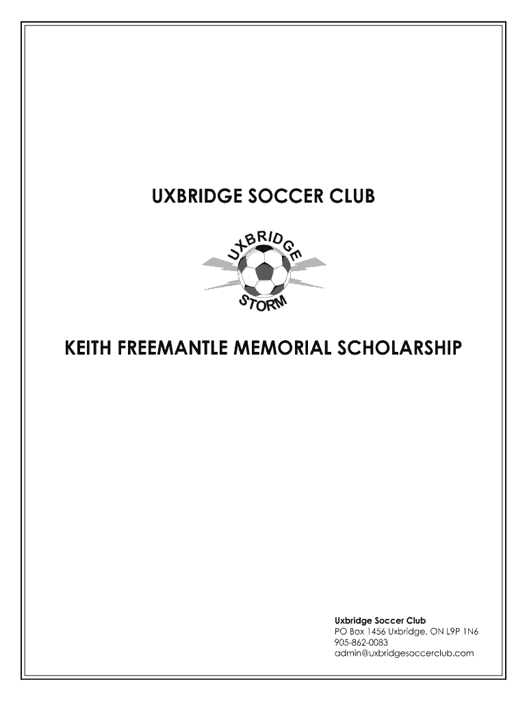 Fillable Online UXBRIDGE SOCCER CLUB Fax Email Print - pdfFiller