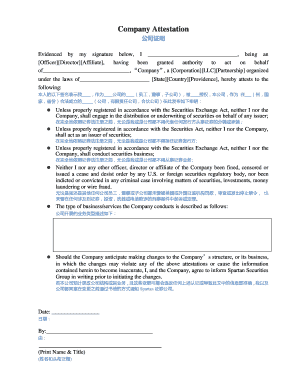 Fillable Online Company Attestation Fax Email Print - pdfFiller
