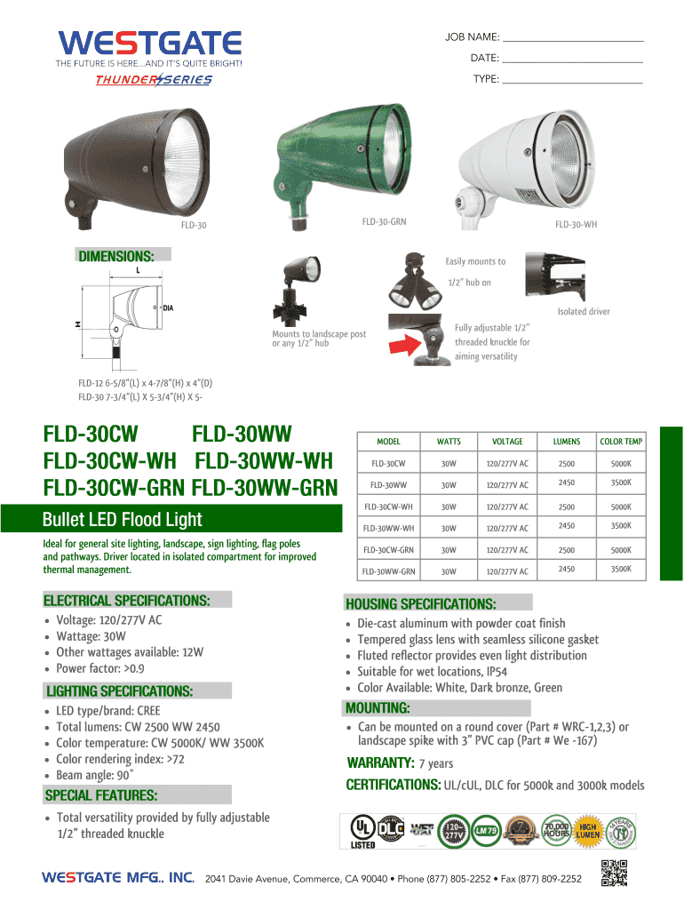 Fillable Online FLD-30-WH Fax Email Print - pdfFiller