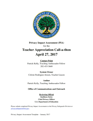 Fillable Online Teacher Appreciation Call-a-thon Fax Email Print ...