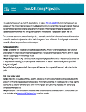 Fillable Online Ohios K-8 Learning Progressions Fax Email Print - pdfFiller