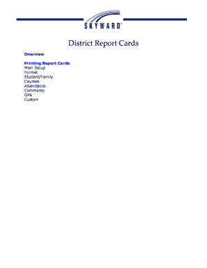 Fillable Online District Report Cards Fax Email Print - pdfFiller