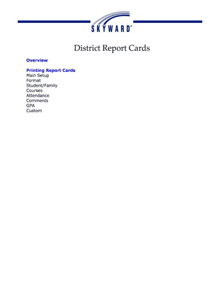 Fillable Online District Report Cards Fax Email Print - pdfFiller