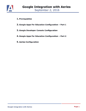 Fillable Online Google Integration with Aeries Fax Email Print - pdfFiller