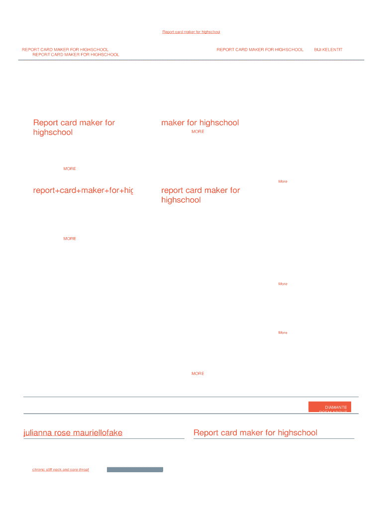 Fillable Online Report card maker for highschool Fax Email Print ...