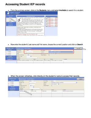 Fillable Online Accessing Student IEP records Fax Email Print - pdfFiller