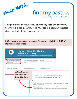 Fillable Online Find My Past is a popular database Fax Email Print ...