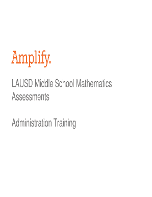 Fillable Online LAUSD Middle School Mathematics Fax Email Print - pdfFiller