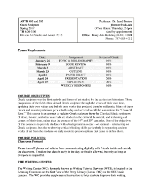 Fillable Online ARTH 495 and 595 Fax Email Print - pdfFiller