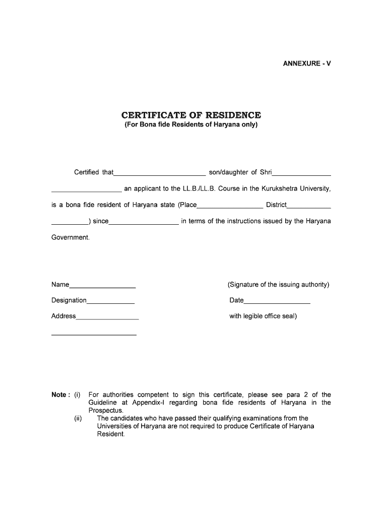 Fillable Online ANNEXURE - V Fax Email Print - pdfFiller