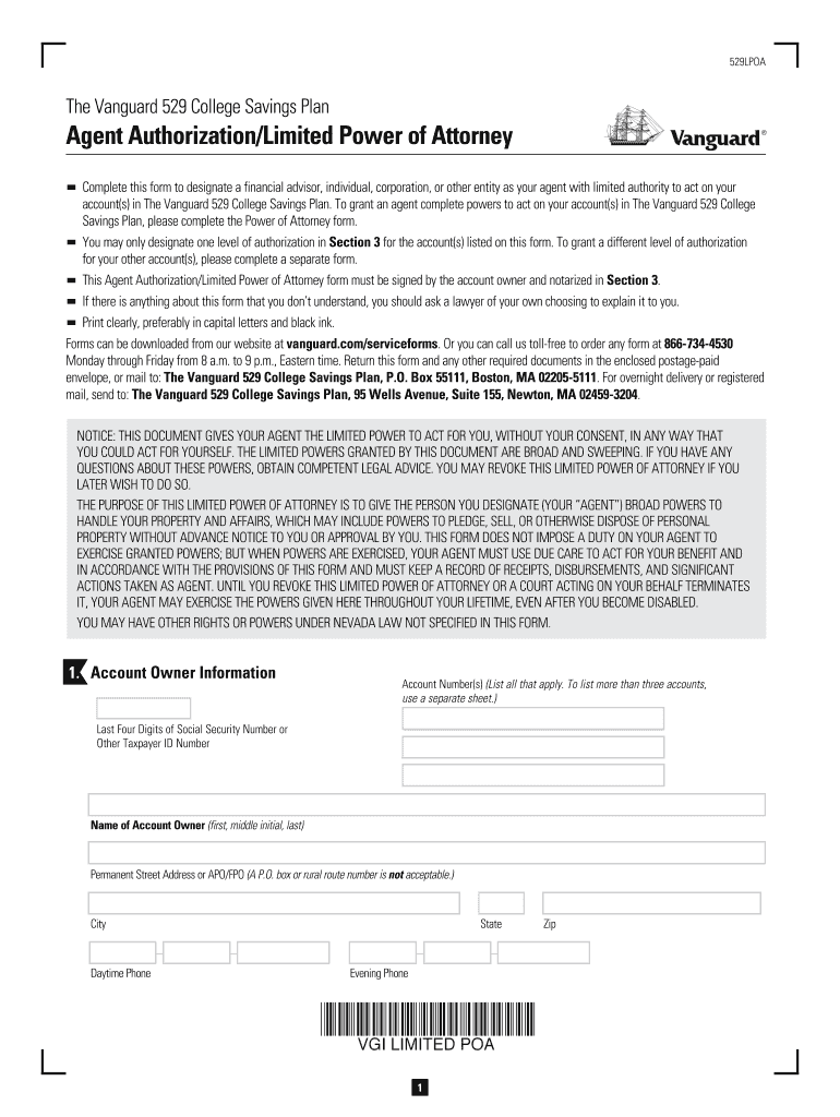 Fillable Online Agent Authorization/Limited Power of Attorney Fax Email Print - pdfFiller