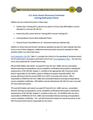 Fillable Online Earning Retirement Points Fax Email Print - pdfFiller