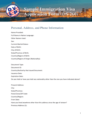 Fillable Online Sample Immigration Visa Fax Email Print - pdfFiller
