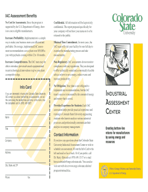 Fillable Online IAC Assessment Benefits Fax Email Print - pdfFiller