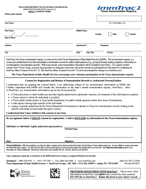 Fillable Online ImmTrac2, the Texas immunization registry, is a free ...