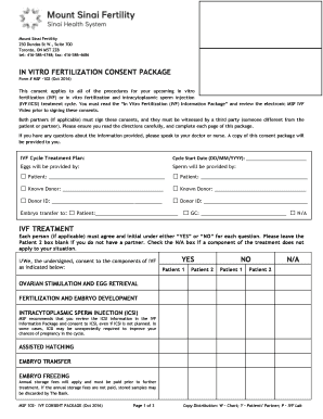 Fillable Online Mount Sinai Fertility Fax Email Print - pdfFiller