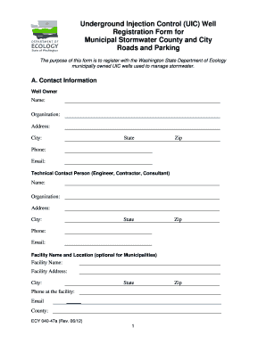 Fillable Online Underground Injection Control (UIC) Well Fax Email ...