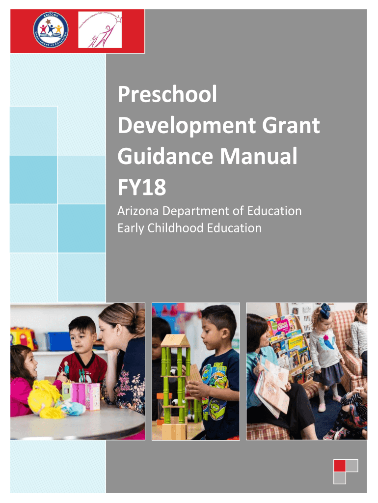 Fillable Online Preschool Development Grant Guidance Manual FY18 ...