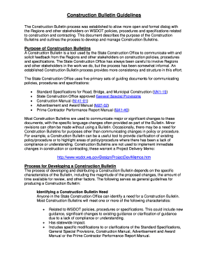 Fillable Online Construction Bulletin Guidelines Fax Email Print ...