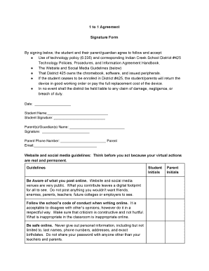 Fillable Online 1 to 1 Agreement Fax Email Print - pdfFiller
