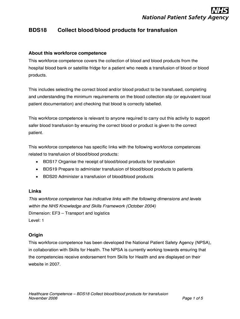 Fillable Online Collect blood/blood products for transfusion Fax Email ...