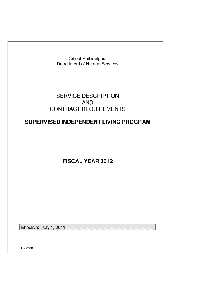 Fillable Online SUPERVISED INDEPENDENT LIVING PROGRAM Fax Email Print ...