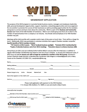 Fillable Online The purpose of the WILD program is to provide female ...