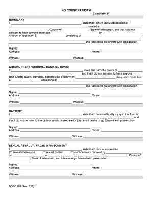 Fillable Online NO CONSENT FORM Fax Email Print - pdfFiller