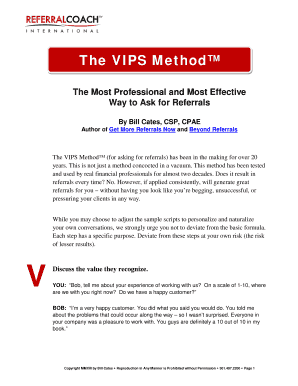 Fillable Online The VIPS Method Fax Email Print - pdfFiller