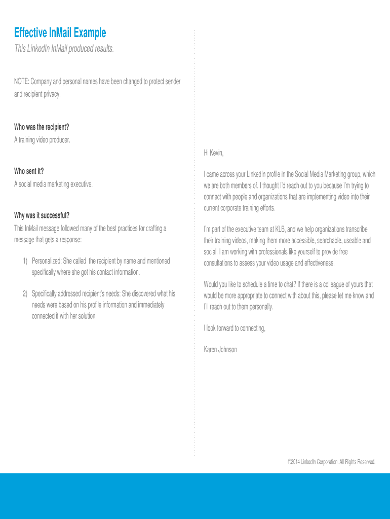 Fillable Online Effective InMail Example Fax Email Print - pdfFiller