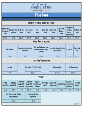 Fillable Online Title Fees Fax Email Print - pdfFiller