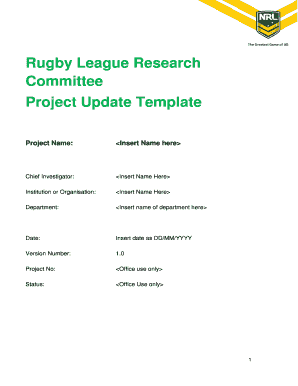 Fillable Online Rugby League Research Fax Email Print - pdfFiller