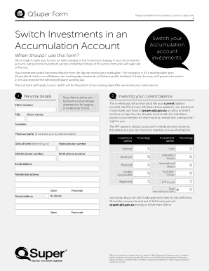 Fillable Online Switch Investments in an Fax Email Print - pdfFiller