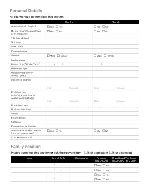 Fillable Online Financial Planning Questionnaire A Fax Email Print ...