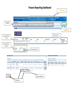 Fillable Online Finance Reporting Dashboard Fax Email Print - pdfFiller